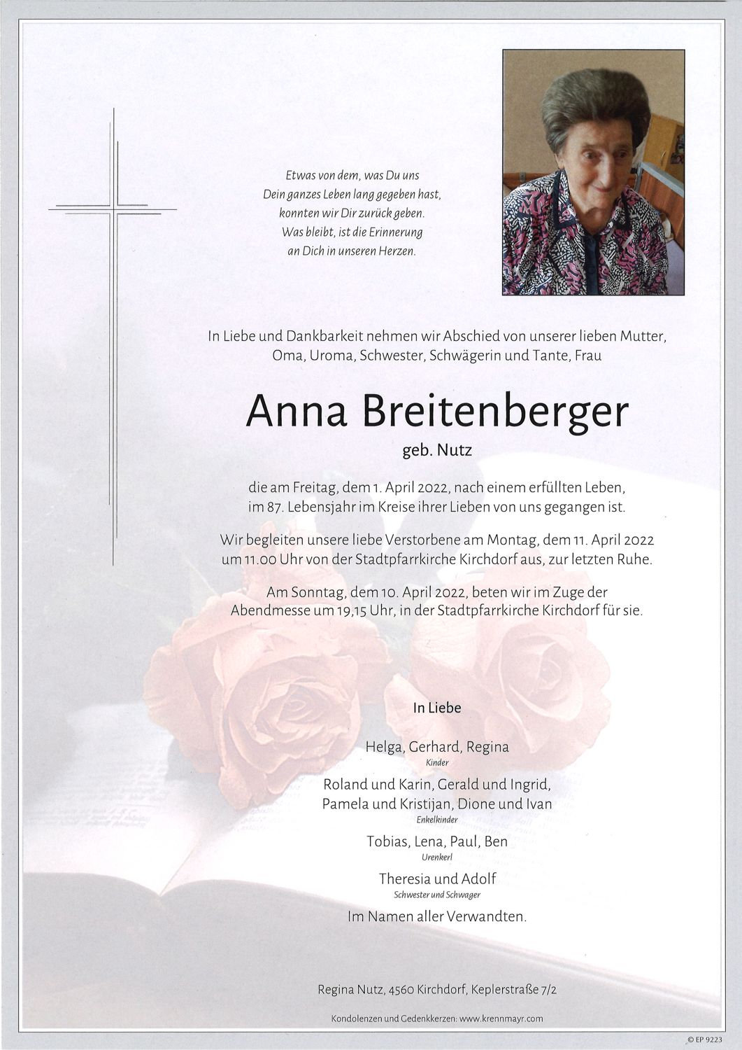 Todesfall Anna Breitenberger